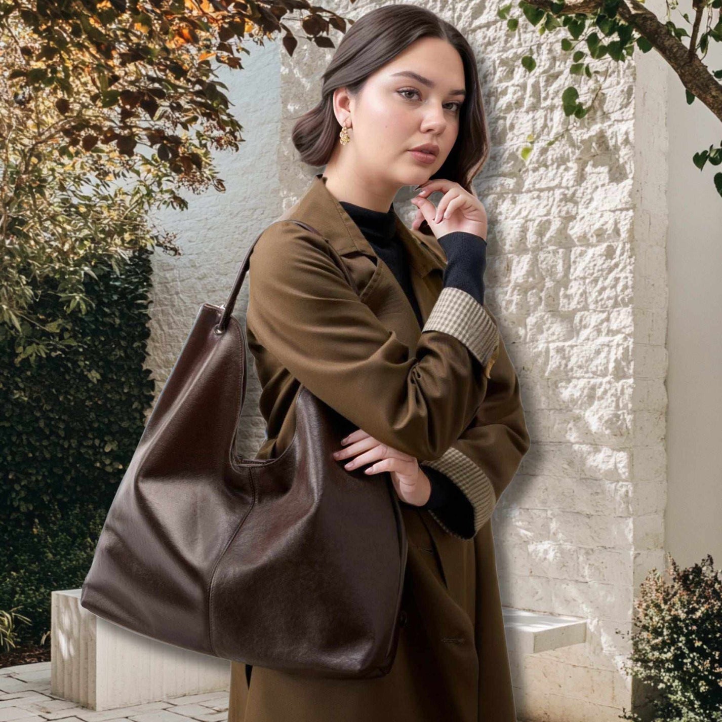 Hobo Slouch Purse - Elegant and Spacious Genuine Leather Bag – Abebe+Booker