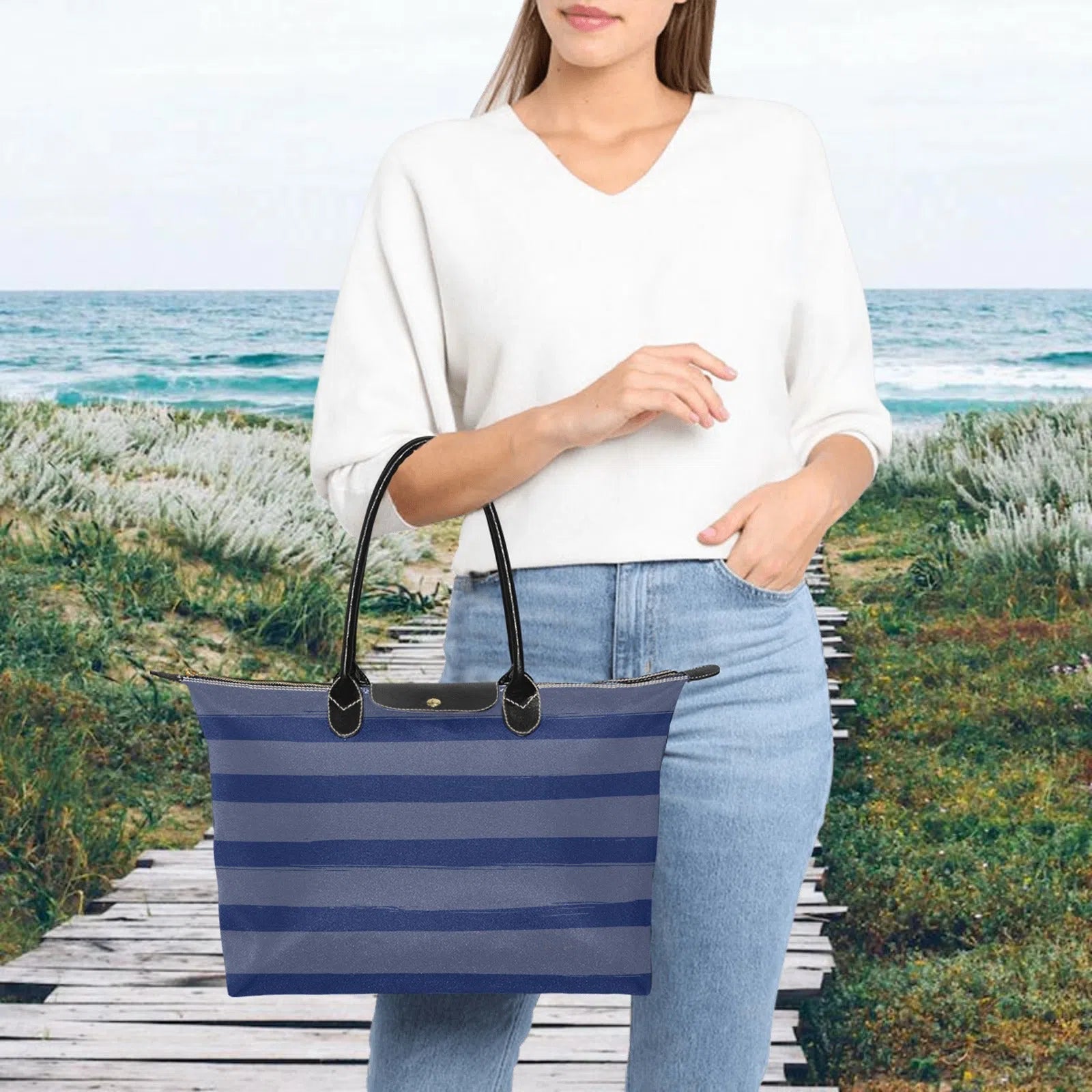 Polyester Purse Spacious & Stylish Tote Bay for Work or Play - Abebe+Booker