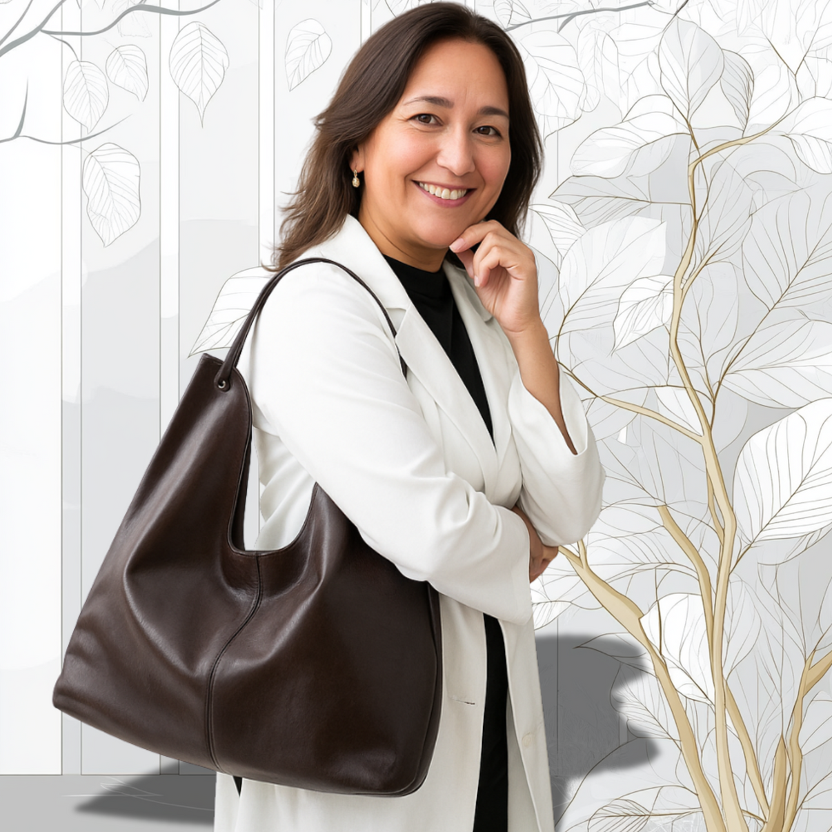 Hobo Slouch Purse - Elegant and Spacious Genuine Leather Bag – Abebe+Booker